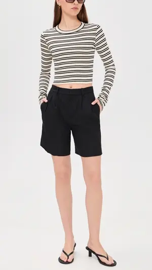Alice + Olivia Conry Pleated Bermuda Shorts
