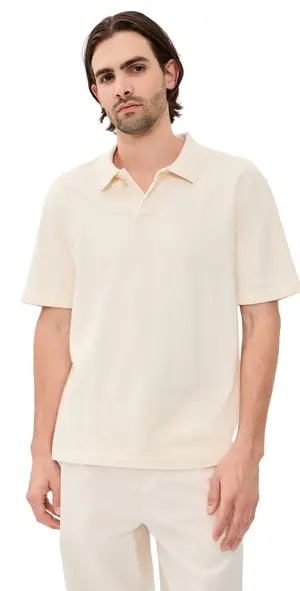 Madewell Cotton Short Sleeve Polo - Parchment