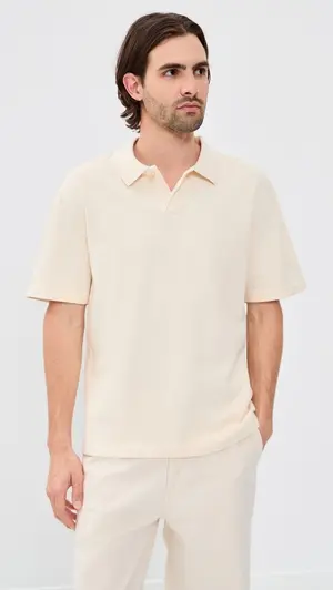 Madewell Cotton Short Sleeve Polo - Parchment
