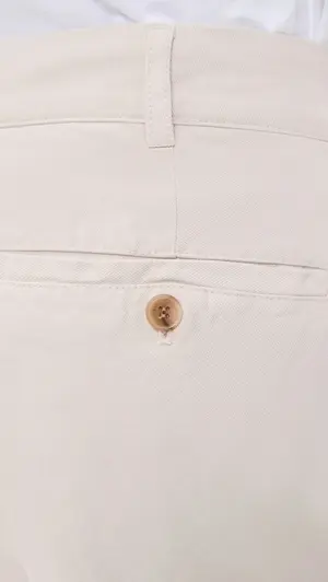 KNICKERBOCKER Canal Pleated Twill Cotton And Linen Trousers