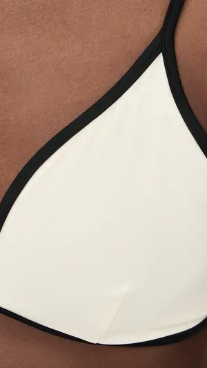 Onia Aimee Bikini Top - Egret/black