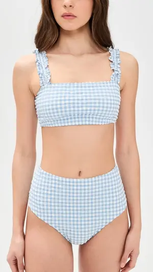 Hill House Home Teagan Bikini Set - Blue Gingham