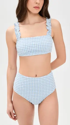 Hill House Home Teagan Bikini Set - Blue Gingham