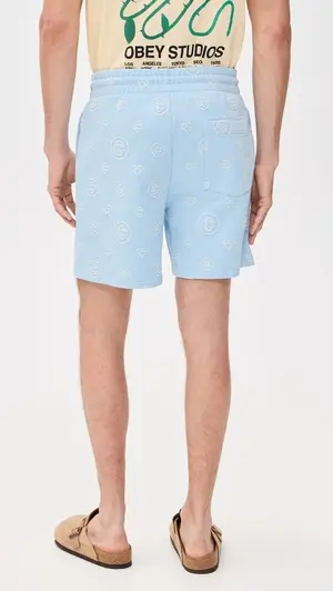 Casablanca Applique Monogram Sweatshorts - Blue