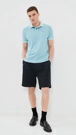 Stone Island Garment Dye Polo - Dust Blue