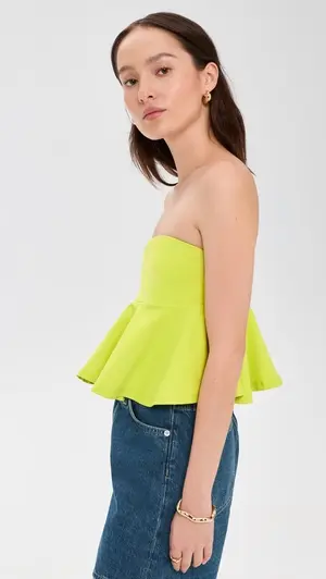 Susana Monaco Strapless Peplum Top