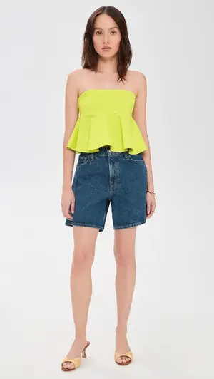Susana Monaco Strapless Peplum Top