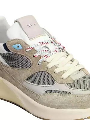 D.a.t.e. Fuga 20 Panelled Lace-up Sneakers - Neutrals