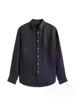 Tommy Hilfiger Washed Effect Embroidered-logo Shirt