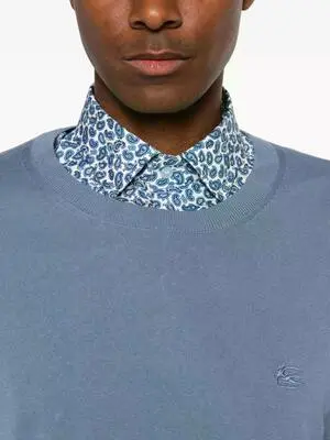 Etro Pegaso-embroidered Sweater - Blue