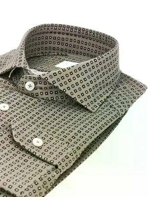 XACUS Geometric-print Shirt - Brown