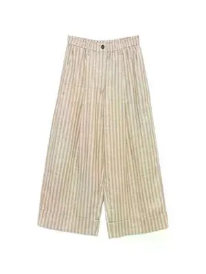 Brunello Cucinelli Metallic-effect Striped Trousers