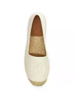 Ralph Lauren Cameryn Leather Espadrilles - Neutrals