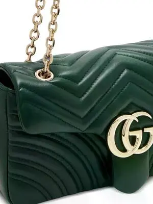 Gucci Gg Marmont Medium Shoulder Bag - Green