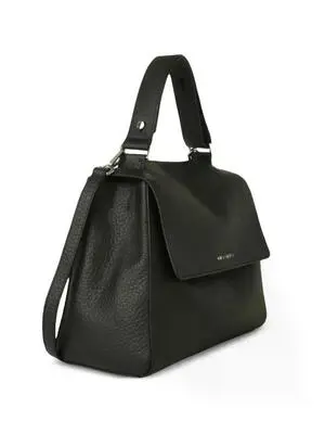 Orciani Sveva Leather Shoulder Bag - Black