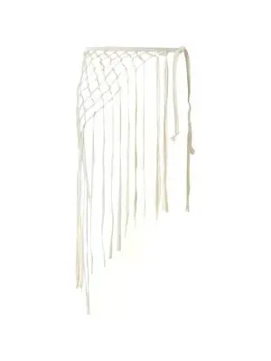PALMACEA Fringed Skirt - Neutrals