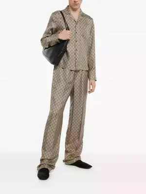 Gucci Gg Supreme Silk-twill Trousers
