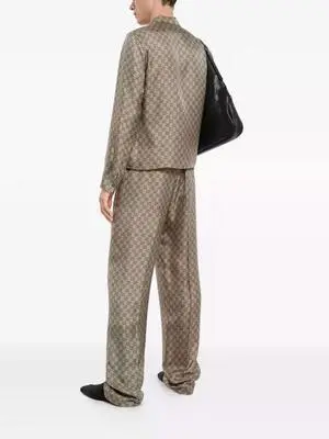 Gucci Gg Supreme Silk-twill Trousers