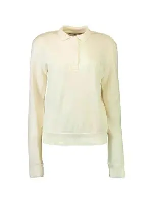 Sprwmn Polo-collar Long-sleeve Top