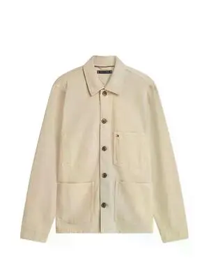 Tommy Hilfiger Embroidered Denim Chore Jacket - Neutrals