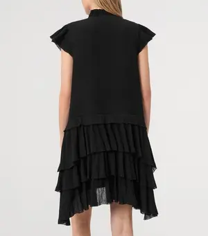 ALLSAINTS Organic Cotton Cavalry Mini Dress - Black