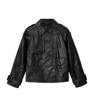 ALLSAINTS Leather Reya Mackintosh Jacket