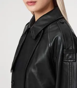 ALLSAINTS Leather Reya Mackintosh Jacket