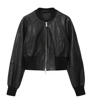 ALLSAINTS Leather Suri Bomber Jacket