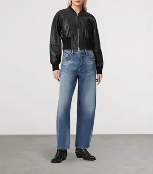 ALLSAINTS Leather Suri Bomber Jacket