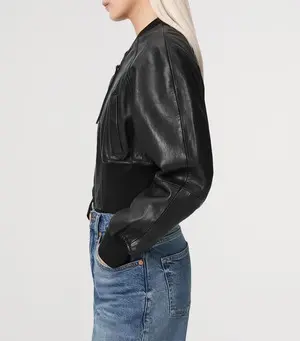 ALLSAINTS Leather Suri Bomber Jacket