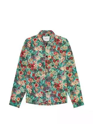 LES DEUX Floral-print Shirt Jacket