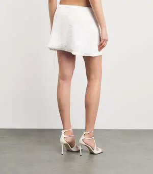 Oseree Sequinned Mini Wrap Skirt