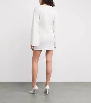 Oseree Sequined Kaftan Mini Dress