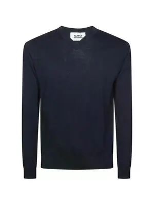 Alpha Studio Ribbed Sweaters For Men