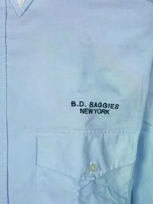 B.D.BAGGIES Logo-embroidered Button-down Shirt