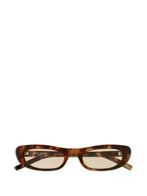 Saint Laurent Geometric Sunglasses - Brown