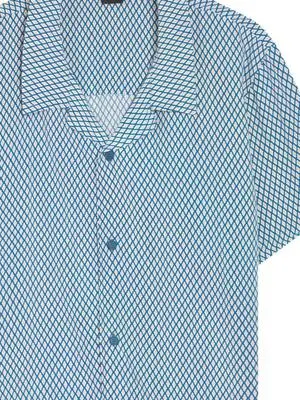 BOSS Geometric-print Camp-collar Shirt