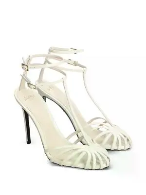 ALEVI MILANO Stella Cage-strap Stiletto Heel Leather Sandals - White