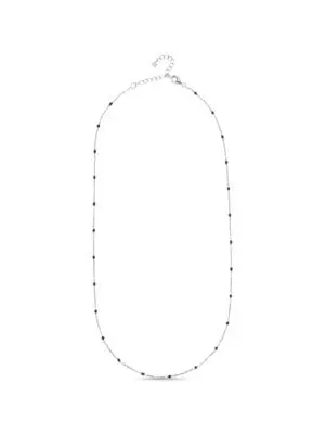 Mateo Enamel Station Chain Necklace - Silver