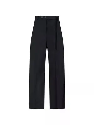 EUDON CHOI Belted Tailored Trousers - Black