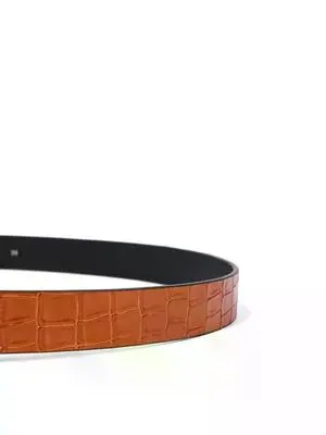 Paul Smith Crocodile-effect Leather Belt