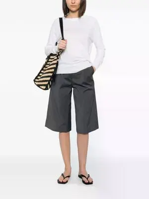 Herno Pleated Wide-leg Shorts