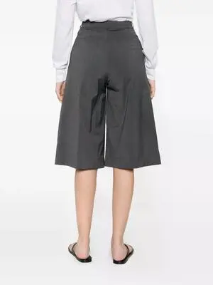 Herno Pleated Wide-leg Shorts