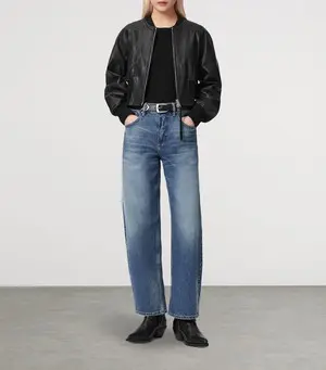 ALLSAINTS Leather Suri Bomber Jacket - Black