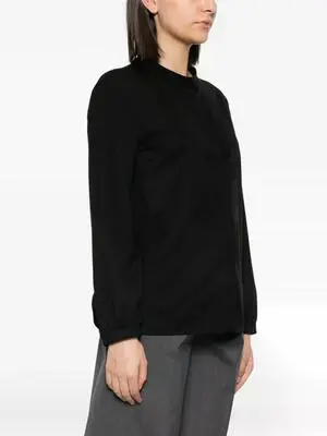Herno Collarless Long-sleeve Blouse