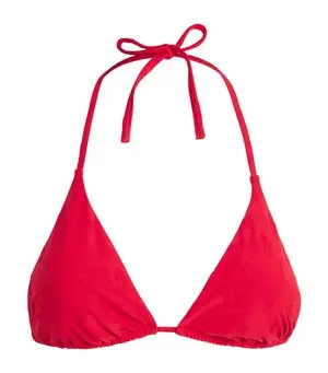 Polo Ralph Lauren Jacquard Bikini Top - Red