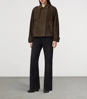 ALLSAINTS Suede Reya Mackintosh Jacket