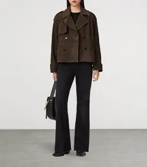 ALLSAINTS Suede Reya Mackintosh Jacket