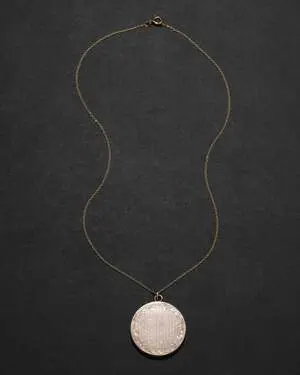 Alexis Bittar Antique Victorian 14k Filled Locket Necklace - Gold