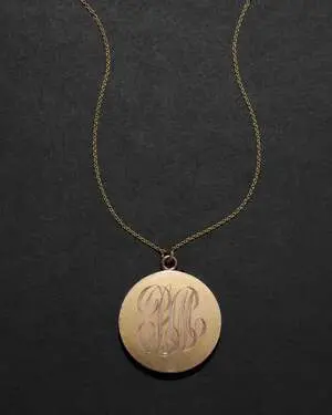 Alexis Bittar Antique Victorian 14k Filled Locket Necklace